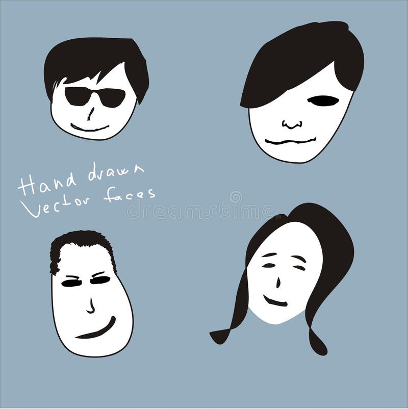 Vector faces stock vector. Illustration of spot, head - 4108941