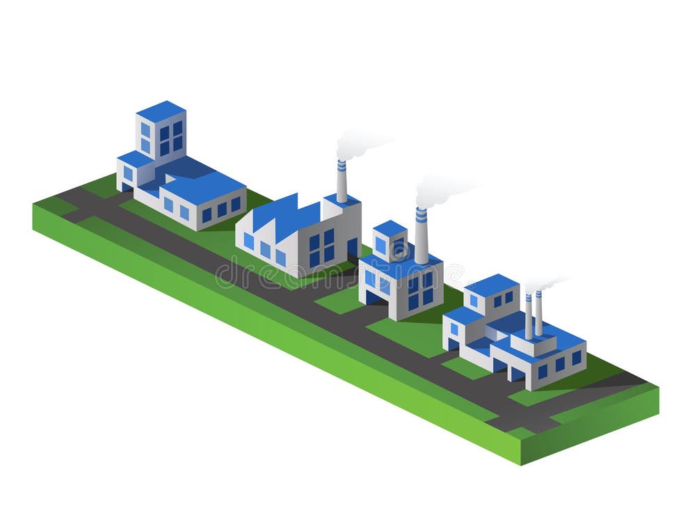 Cartoon Factories Stock Illustrations – 555 Cartoon Factories Stock ...