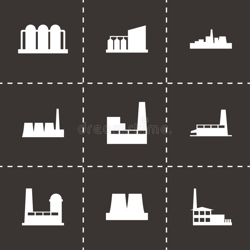 Vector factory icon set stock vector. Illustration of logistic - 51232801