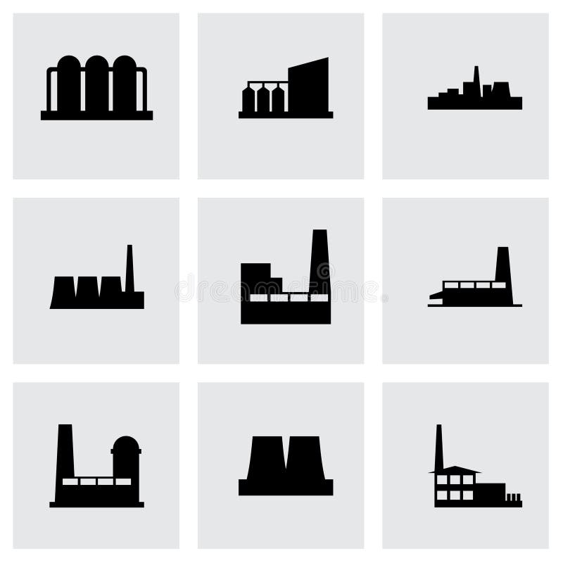 Vector factory icon set stock vector. Illustration of logistic - 51232801