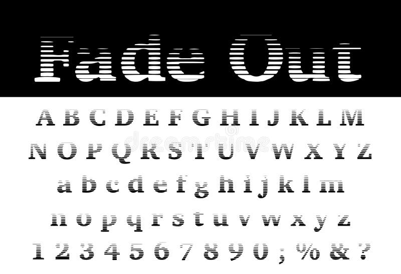 Fade out font stock vector. Illustration of newspapers - 320433268