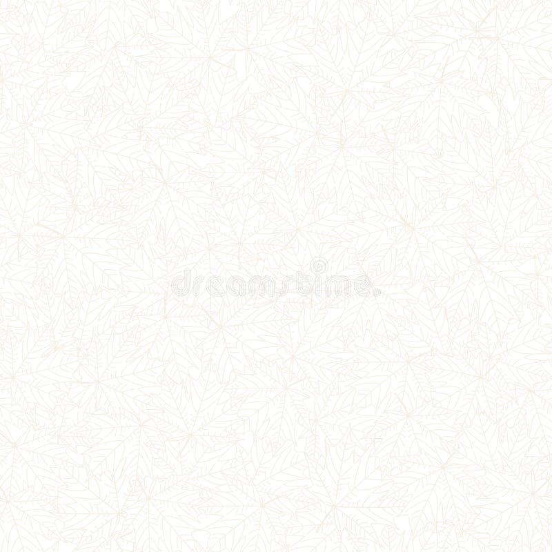 Vector Fall Autumn Leaves Texture in Beige White Seamless Repeat ...