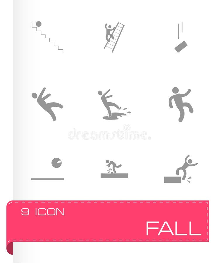 Vector fall icon set stock vector. Illustration of contact - 53866717