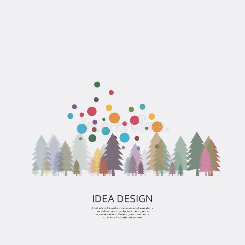 Vector Fall Landscape. Three and Ball Design Stock Vector ...