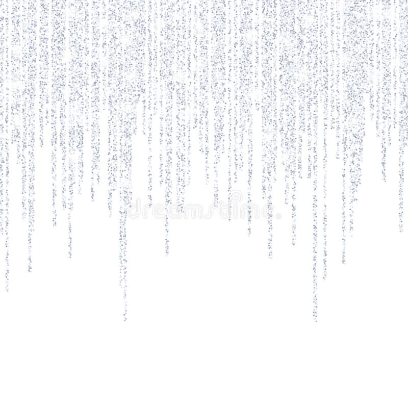 Vector Falling in Lines Silver Glitter Confetti Dots Stock Vector ...