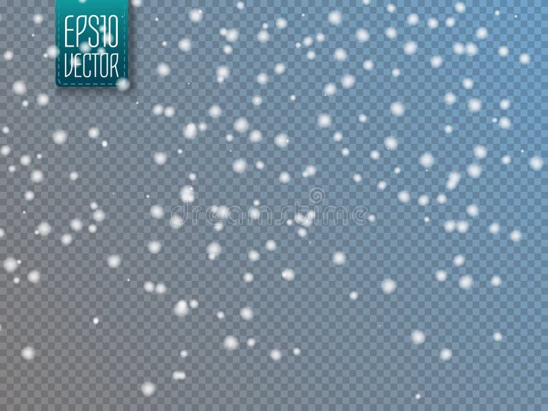 Vector Falling Snow Effect with Blurred Bokeh. Stock Vector ...