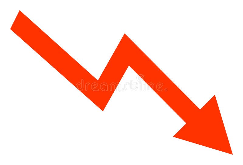 Vector Falling Trend Arrow Flat Icon Illustration Stock Vector ...