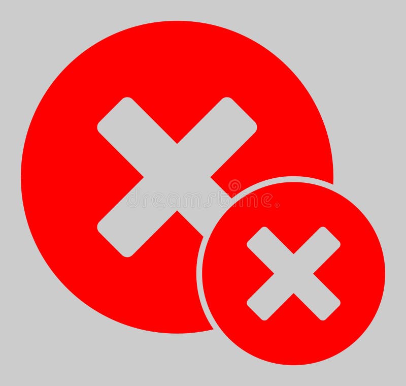 Vector False Negative Icon Illustration Stock Vector - Illustration of ...