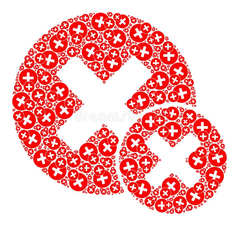 False Negative Fractal Icon Collage of Self Icons Stock Vector ...