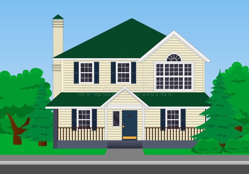 Vector family house. stock illustration. Illustration of family - 129313918
