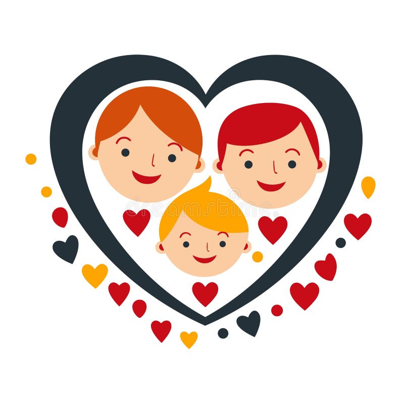 Vector family logo stock vector. Illustration of happy - 285023847