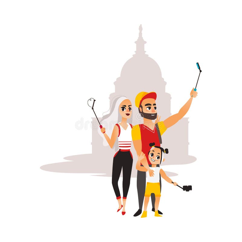 Cute Cartoon Girl Makes Selfie Stock Illustrations 265 Cute Cartoon