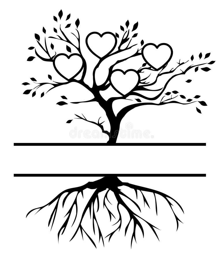 Vector Family Tree 4 Members Stock Vector - Illustration of landscape ...