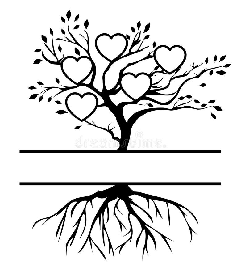 Vector Family Tree 5 Members Stock Vector - Illustration of love, life ...