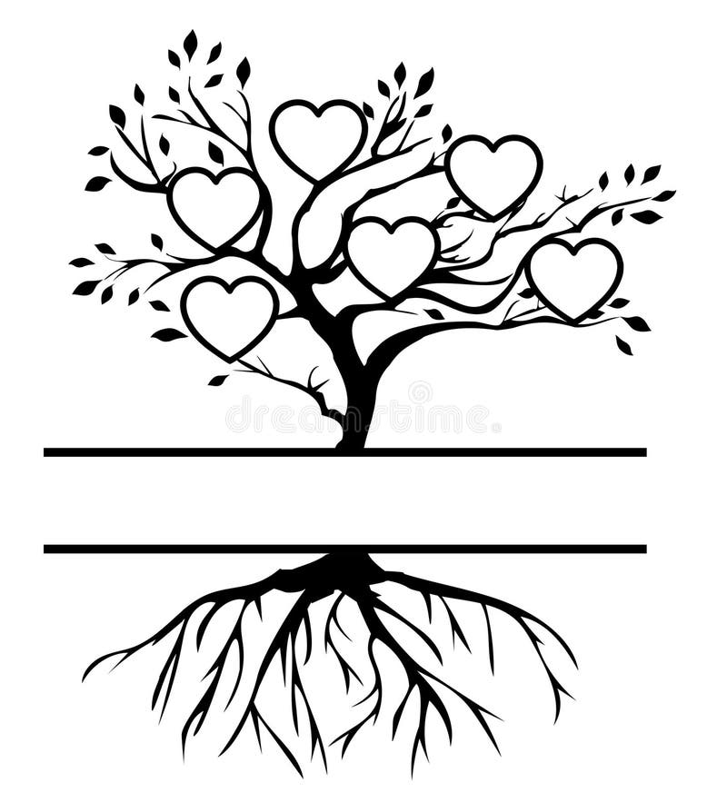 Vector Family Tree 6 Members Stock Vector - Illustration of abstract ...