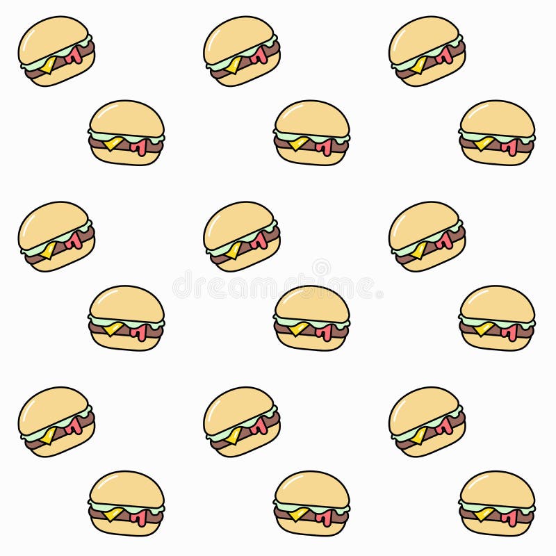 Burger pattern vector stock vector. Illustration of fancy - 119771542