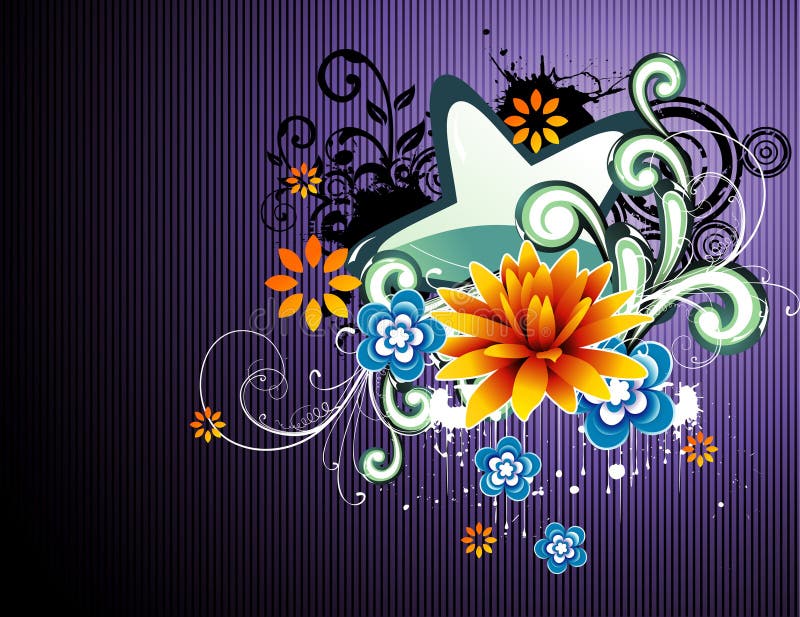 Vector Fantasy Flower Illustration Stock Vector - Illustration of ...