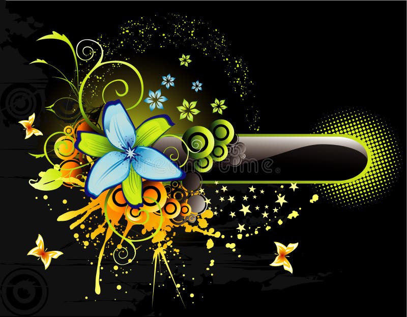 Vector Fantasy Flower Illustration Stock Vector - Illustration of ...