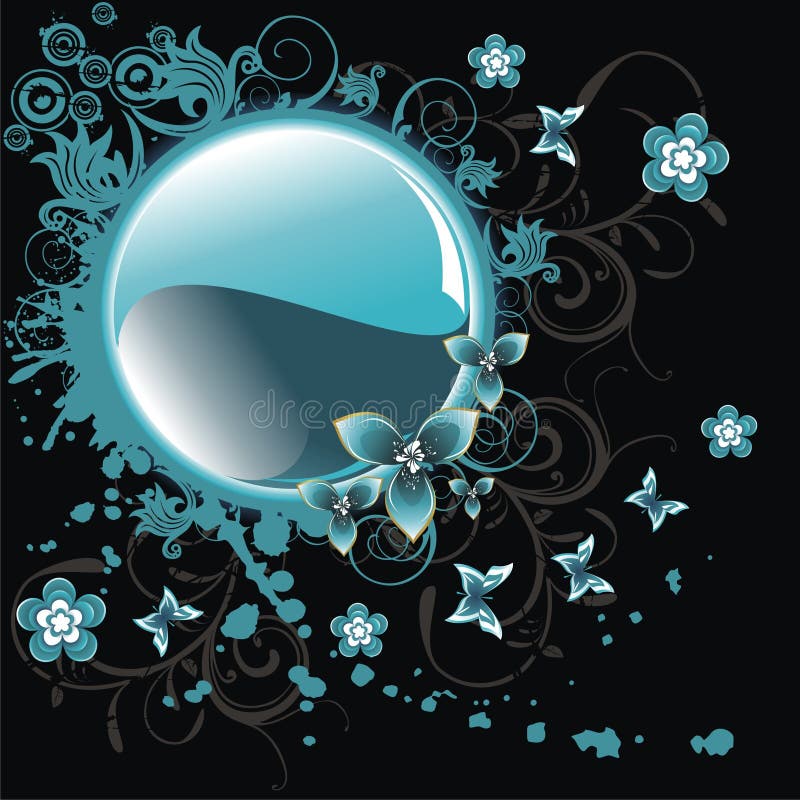 Vector Fantasy Flower Illustration Stock Vector - Illustration of green ...