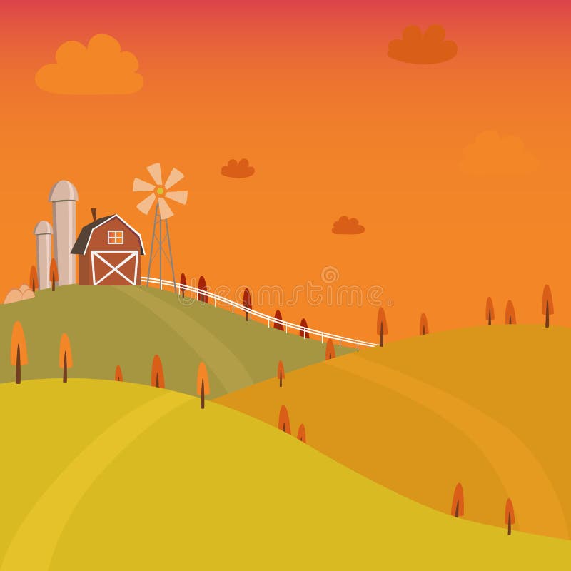 Vector of Farm Fresh Sunset Vintage Style Stock Vector - Illustration ...