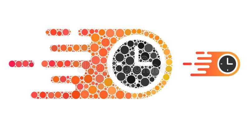 Vector Fast Clock Mosaic of Small Circles Stock Vector - Illustration ...