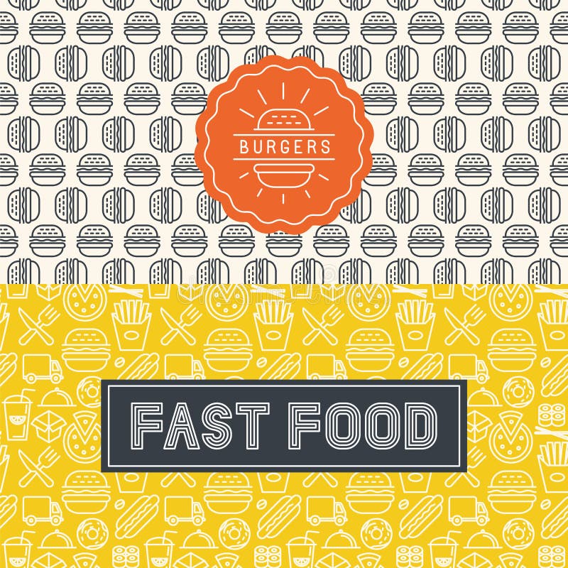 Vector Fast Food Package Design Elements Stock Vector - Illustration of ...