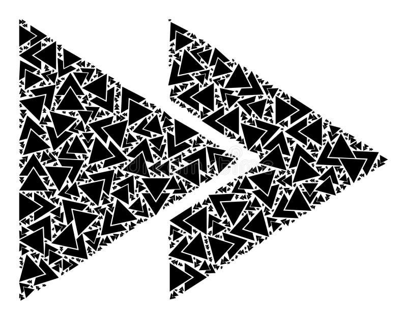 Fast Forward Recursive Icon Mosaic of Self Icons Stock Vector ...