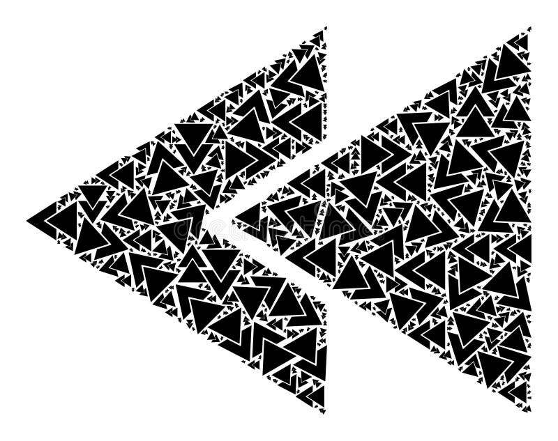 Fast Rewind Back Recursive Icon Mosaic of Self Icons Stock Vector ...