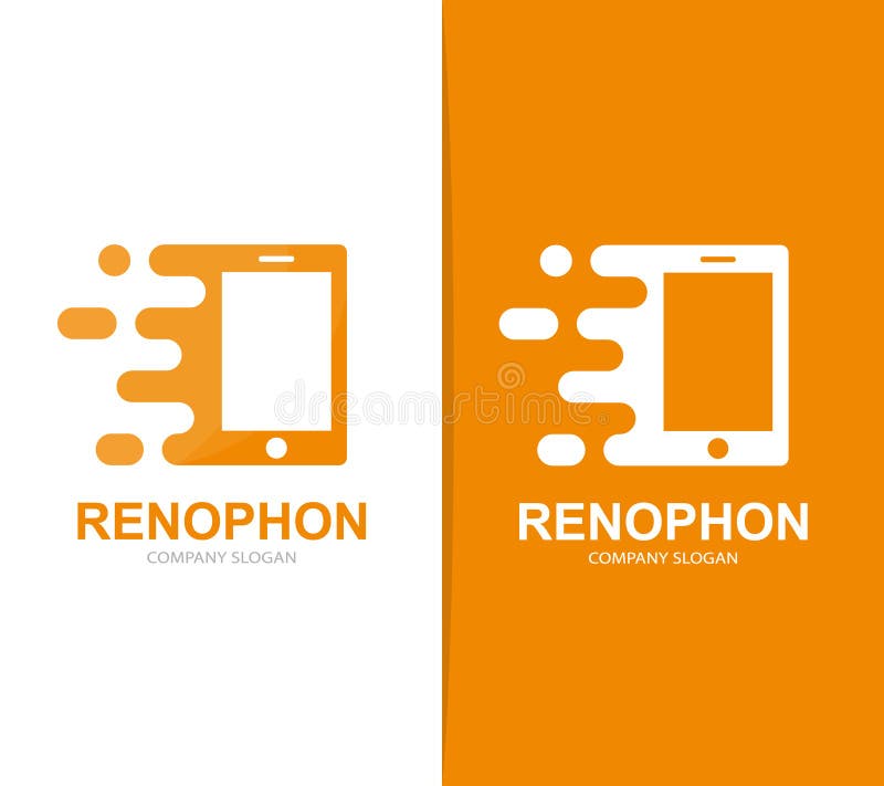 Vector Fast Smart Phone Logo Combination. Speed Mobile Symbol or Icon ...