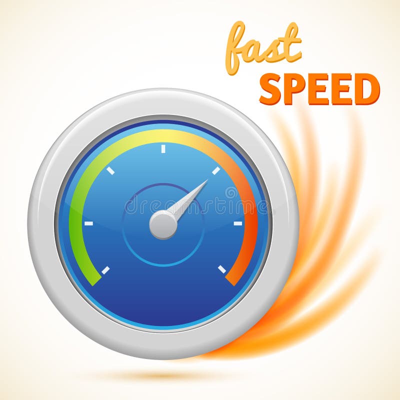 Vector Fast Speed Symbol, Speedometer Isolated Stock Illustration ...
