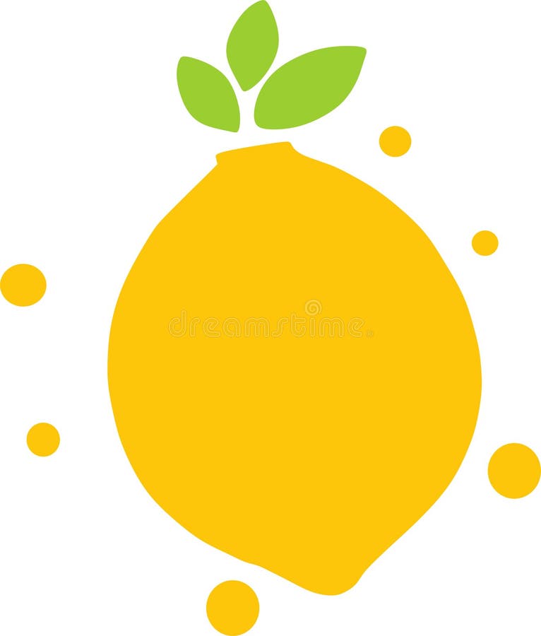 This Vector Features a Bright Yellow Lemon Fruit Stock Illustration ...