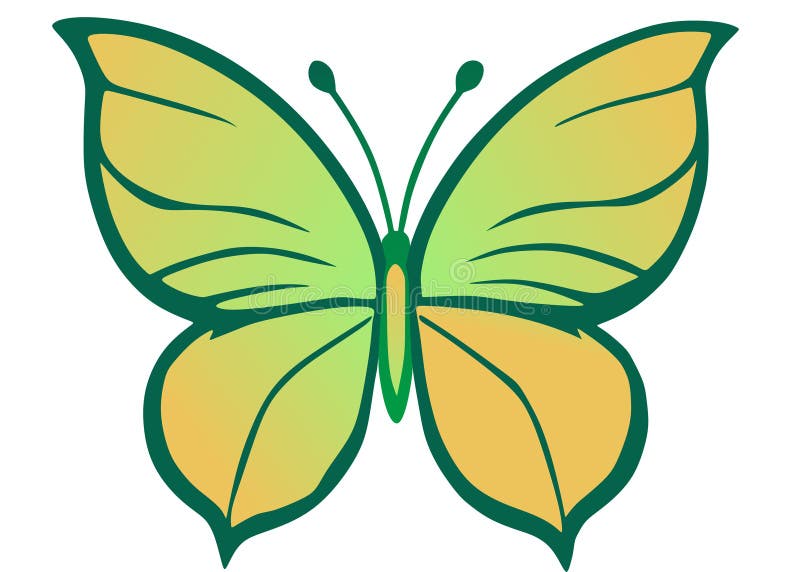 This Vector Features an Illustration of a Butterfly with a Simple yet ...