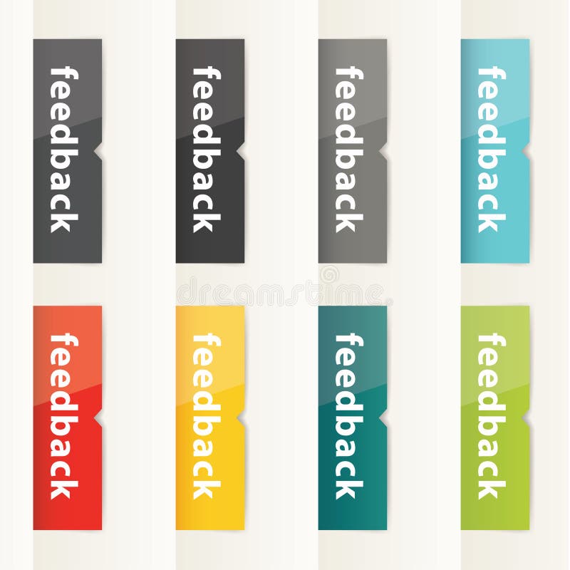 Vector Feedback Buttons for Your Website. Modern Design Button I Stock ...