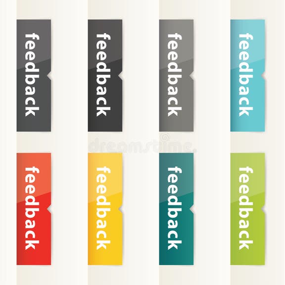 Vector Feedback Buttons for Your Website. Modern Design Button I Stock ...