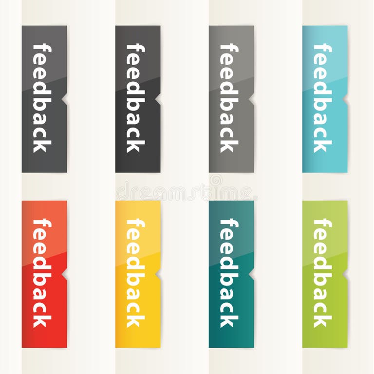 Vector Feedback Buttons for Your Website. Modern Design Button I Stock ...