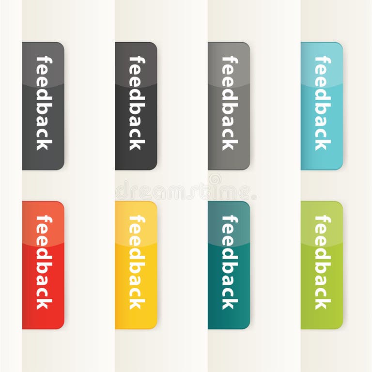 Vector Feedback Buttons for Your Website. Modern Design Button I Stock ...