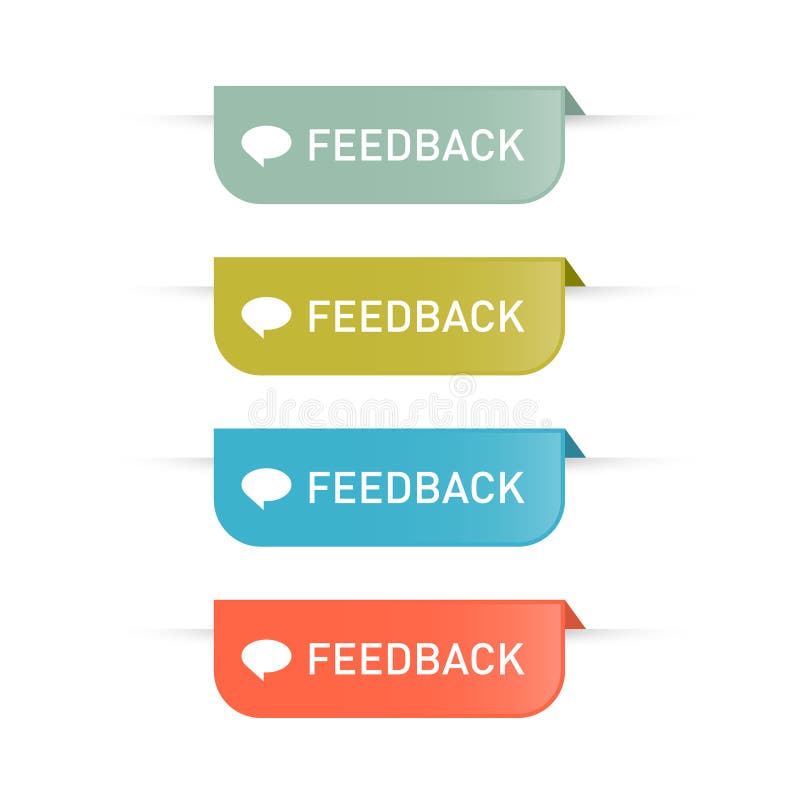 Vector Feedback Icons Set stock vector. Illustration of message - 57654581