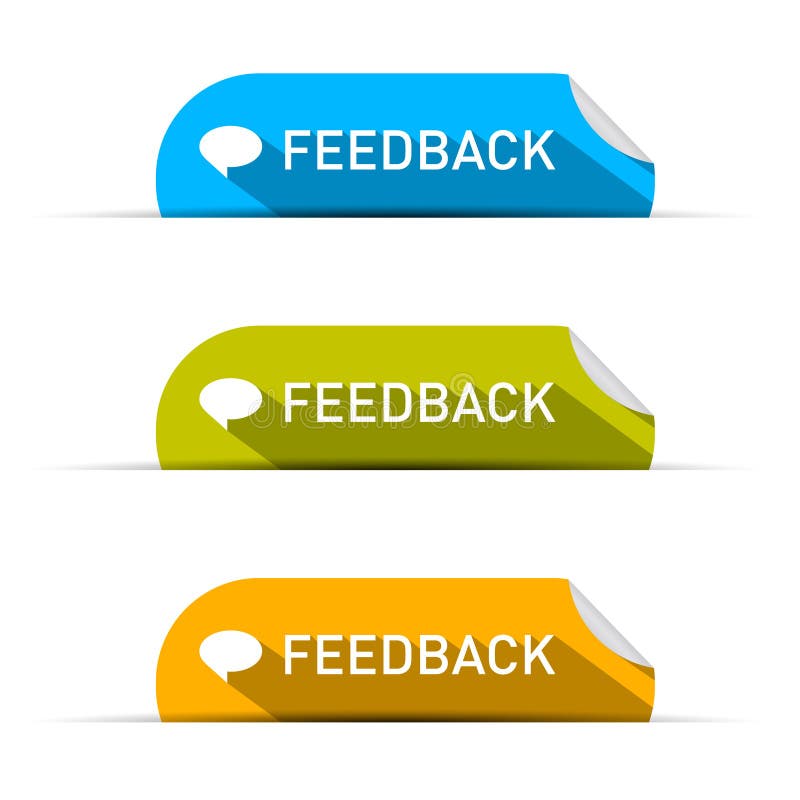 Vector Feedback Icons Set stock vector. Illustration of message - 57654581