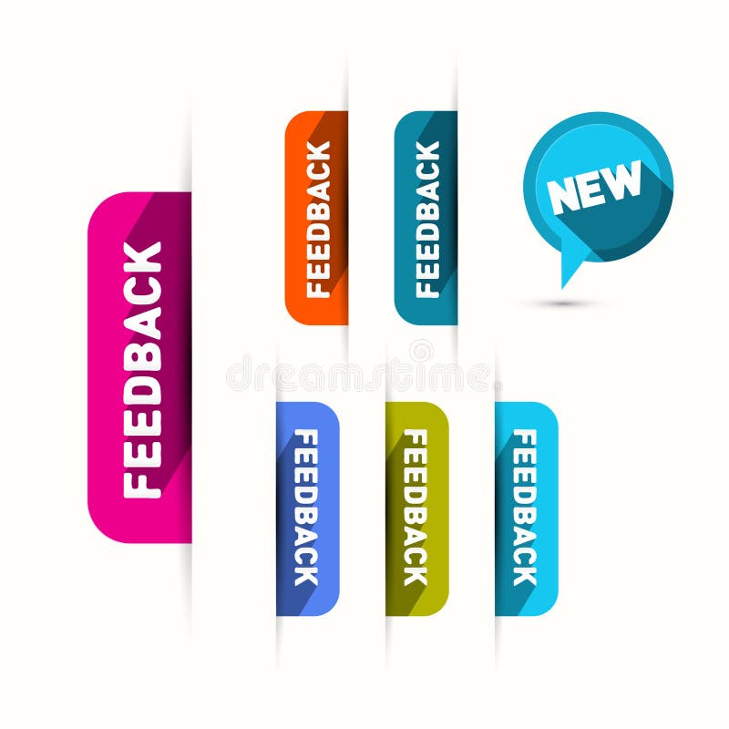 Feedback bookmarks stock vector. Illustration of gold - 26510626