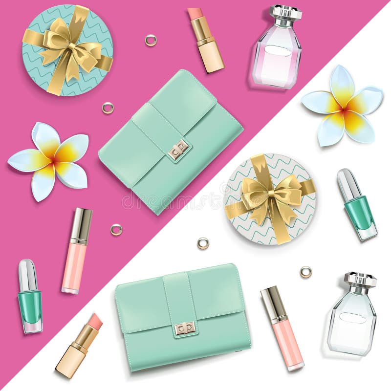 Vector Female Accessories Set 5 Stock Vector - Illustration of heel ...