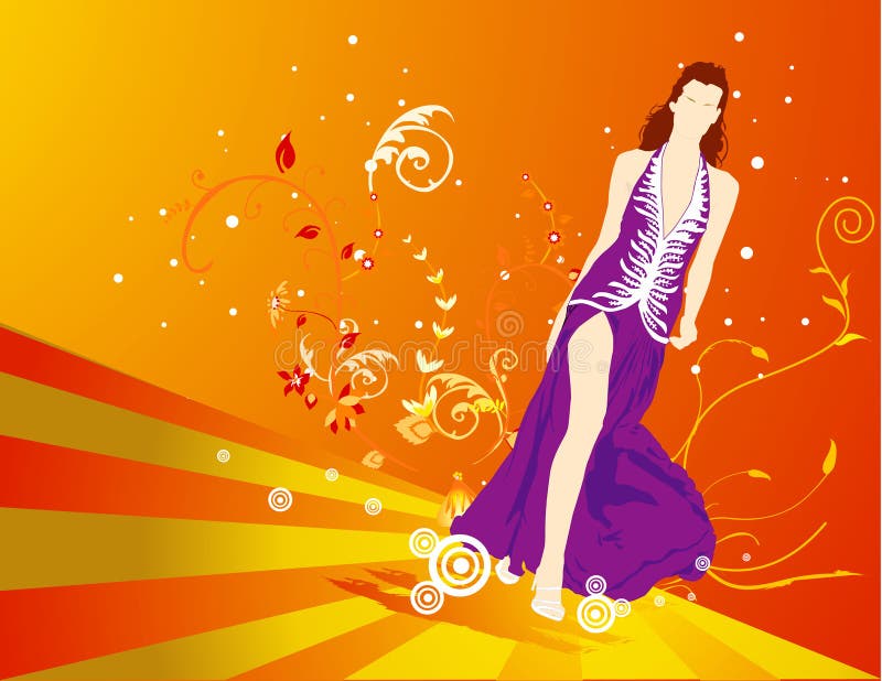 Vector female composition stock vector. Illustration of floral - 4924315