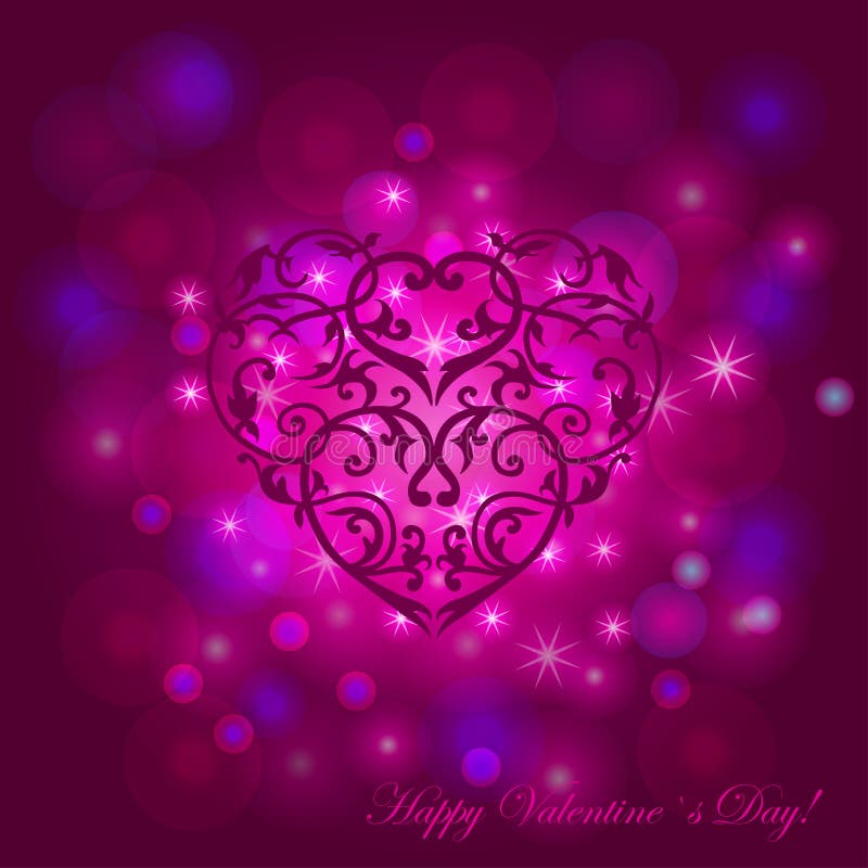 Vector Festive Background with Heart Stock Vector - Illustration of ...