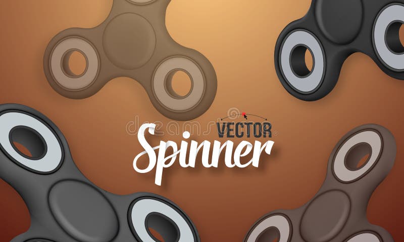Vector Fidget Spinner Banner Template. 3D Realistic Vector Modern ...