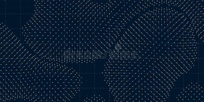 Vector Field Visualization Of Forces Magnetic Or Gravitational