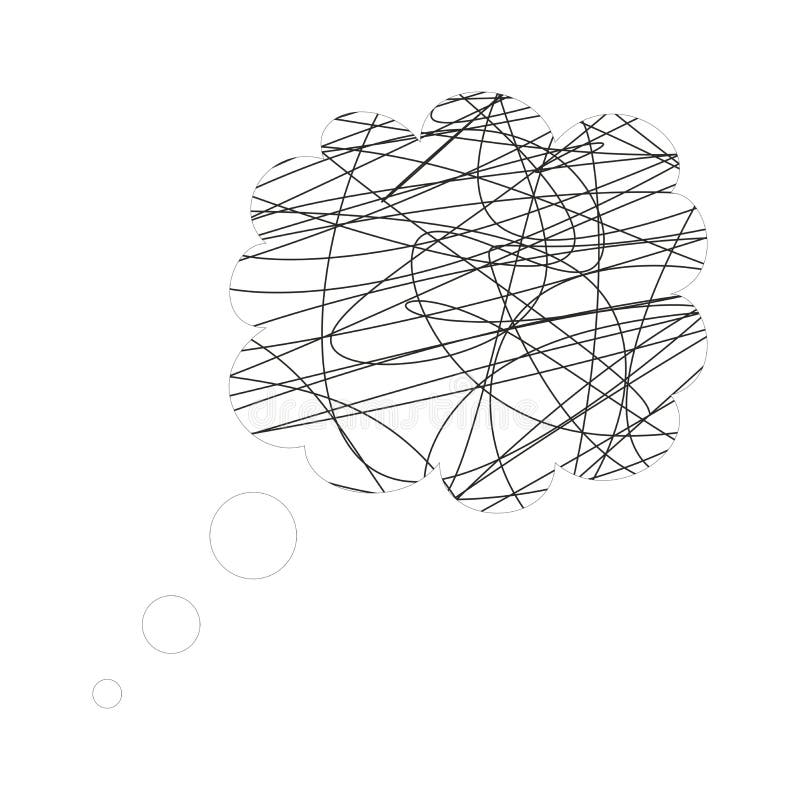 Vector Figure Drawing Conceptual Illustration of Thinking Stock Vector ...