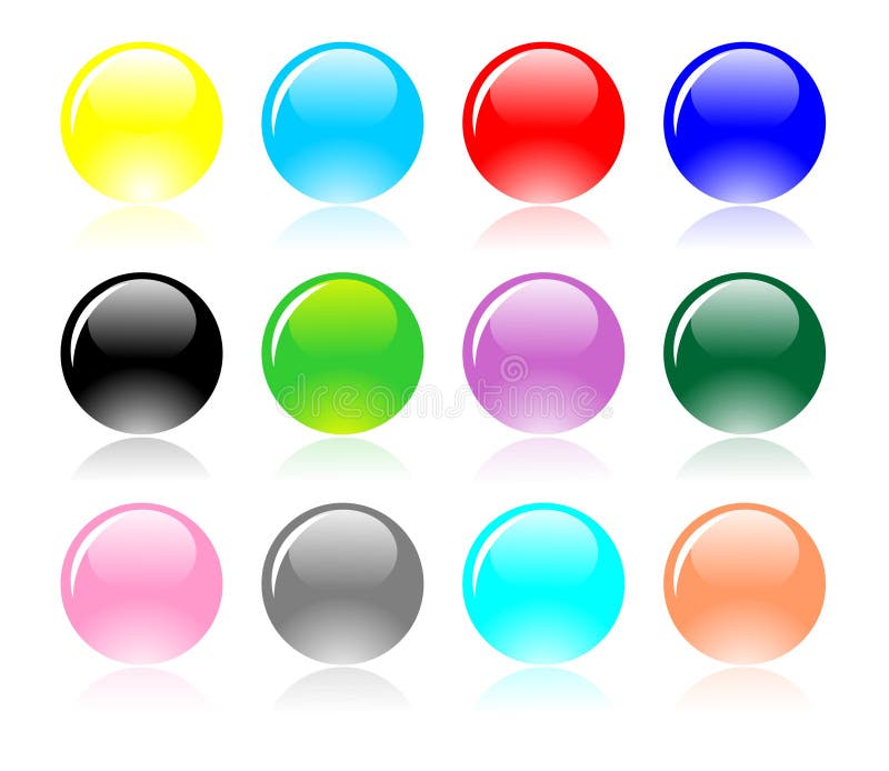 Vector Fijado Bolas Coloridas Ilustración del Vector - Ilustración de ...