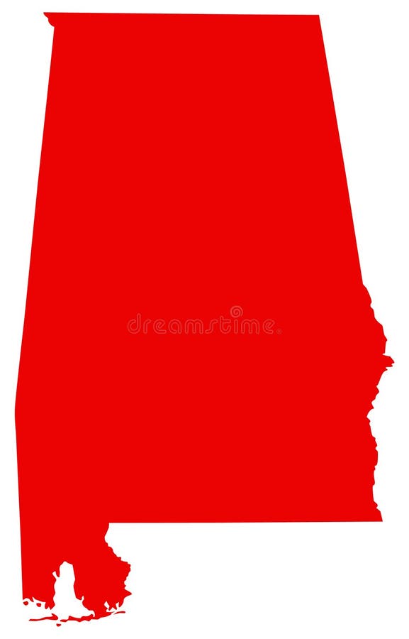Alabama Map - State in the United States O America Stock Vector ...