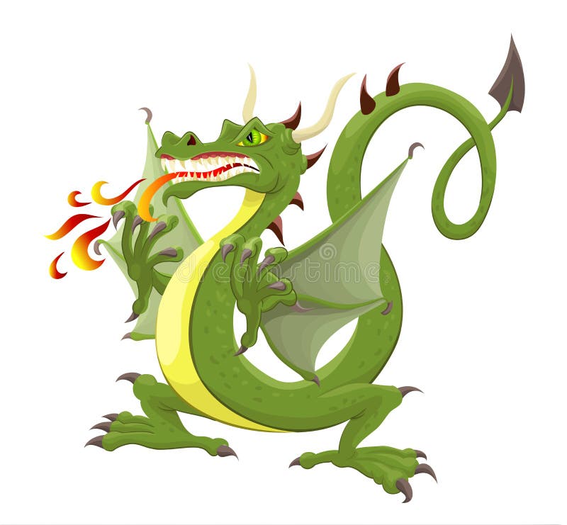 Angry Dragon stock vector. Illustration of green, angry - 11845247