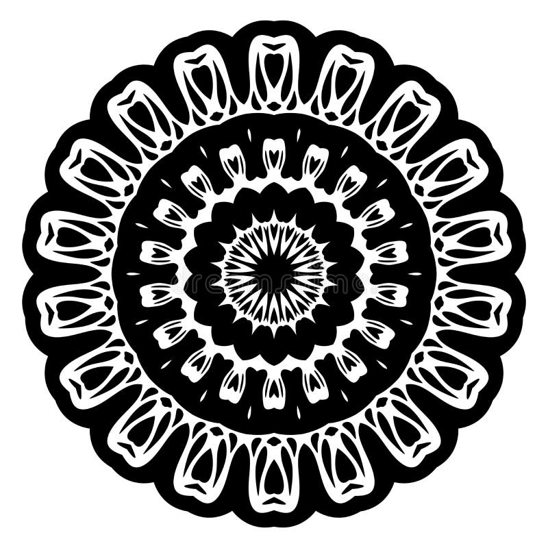 Vector File Black and White Design Pattern Circle Design. Stock Vector ...