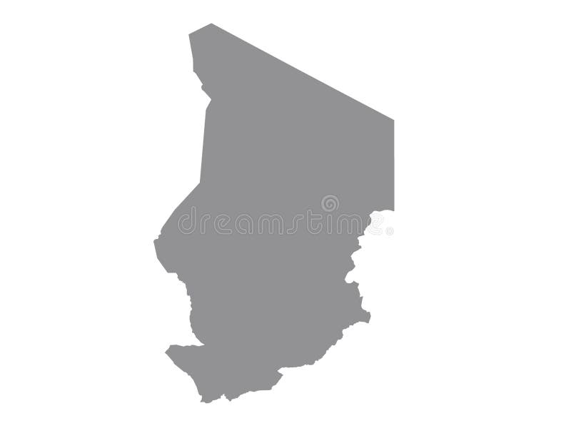 Chad map - state of Chad stock illustration. Illustration of chad ...